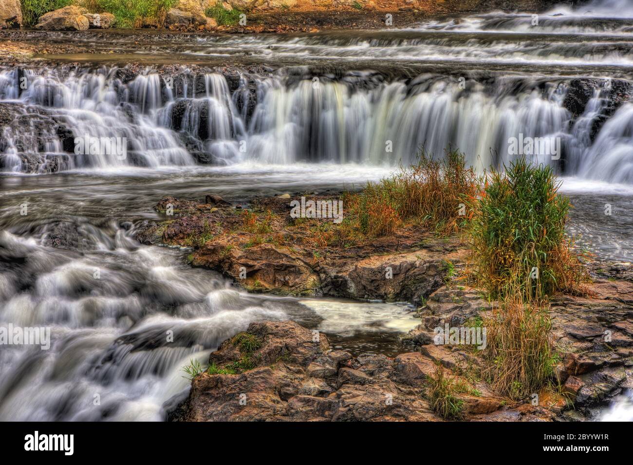Colorful scenic waterfall in HDR Stock Photo - Alamy