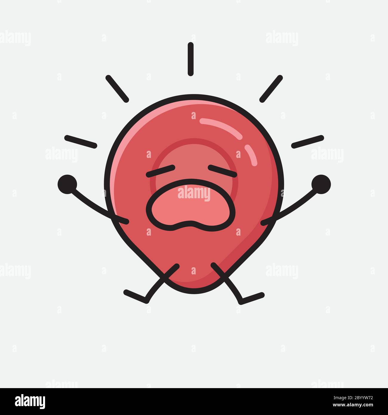 An illustration of Cute Pin Point Icon Mascot Vector Character in Flat ...