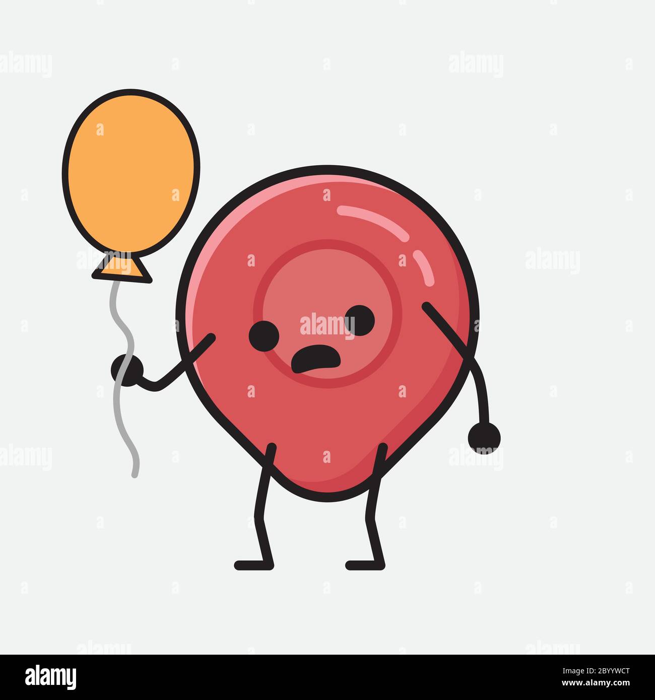 An illustration of Cute Pin Point Icon Mascot Vector Character in Flat ...