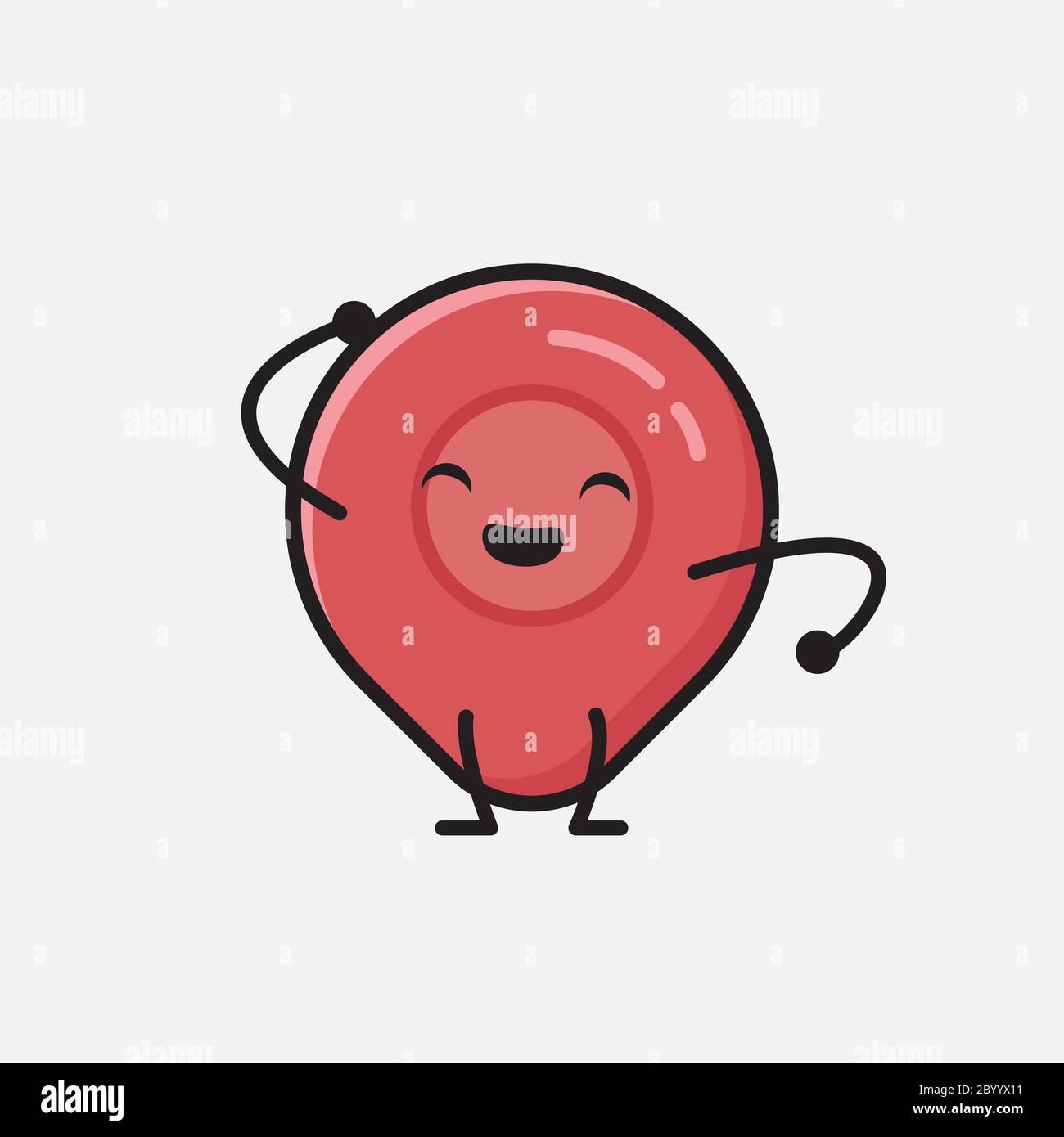An illustration of Cute Green Tree Mascot Vector Character in Flat ...