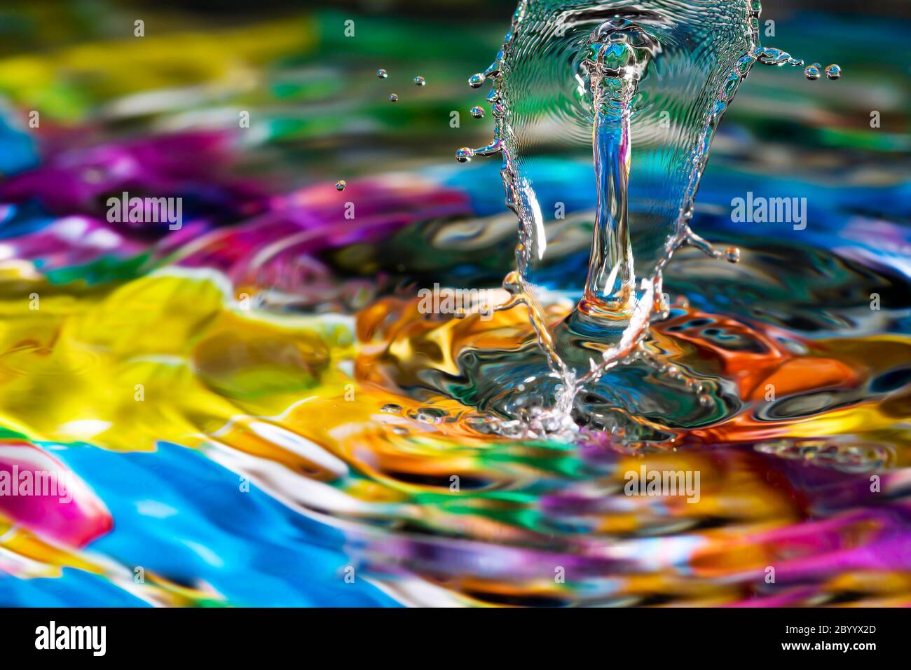 Colorful and Creative Water Drop Creations Stock Photo - Alamy