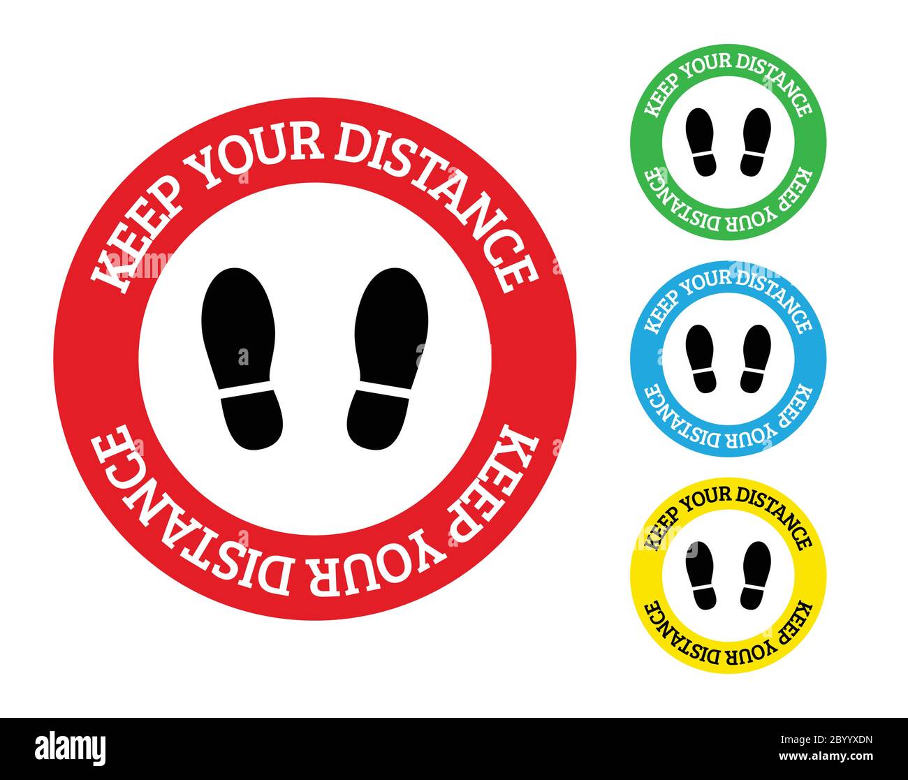 Notice please keep apart and practice social distancing to stop the ...