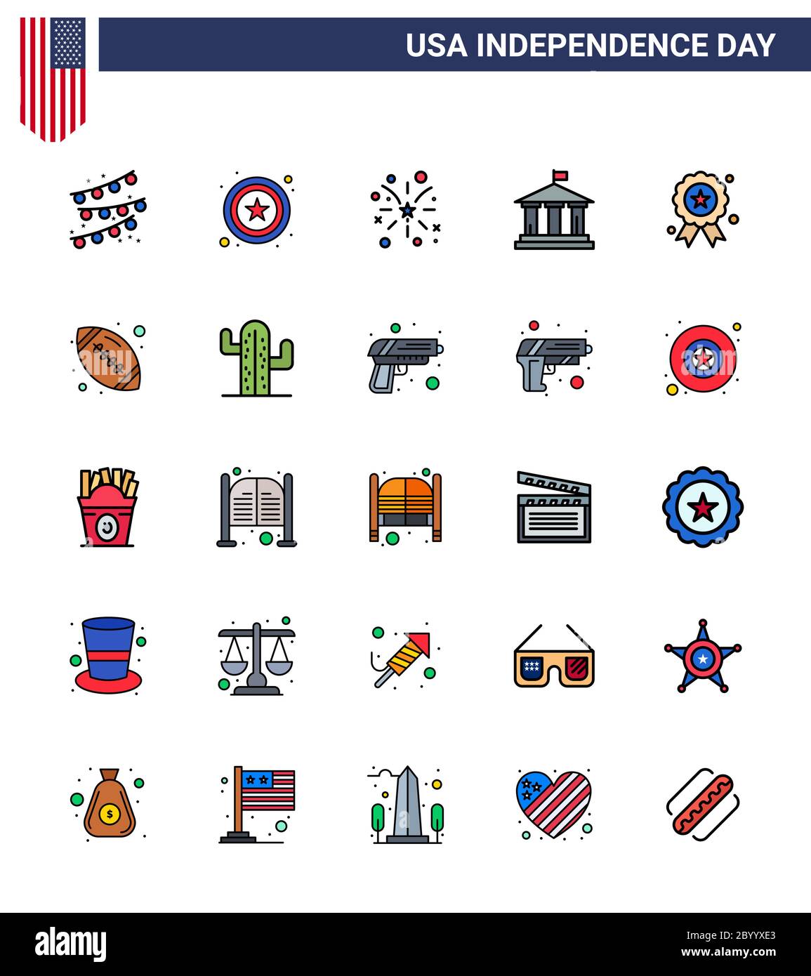 25 Creative USA Icons Modern Independence Signs and 4th July Symbols of ...