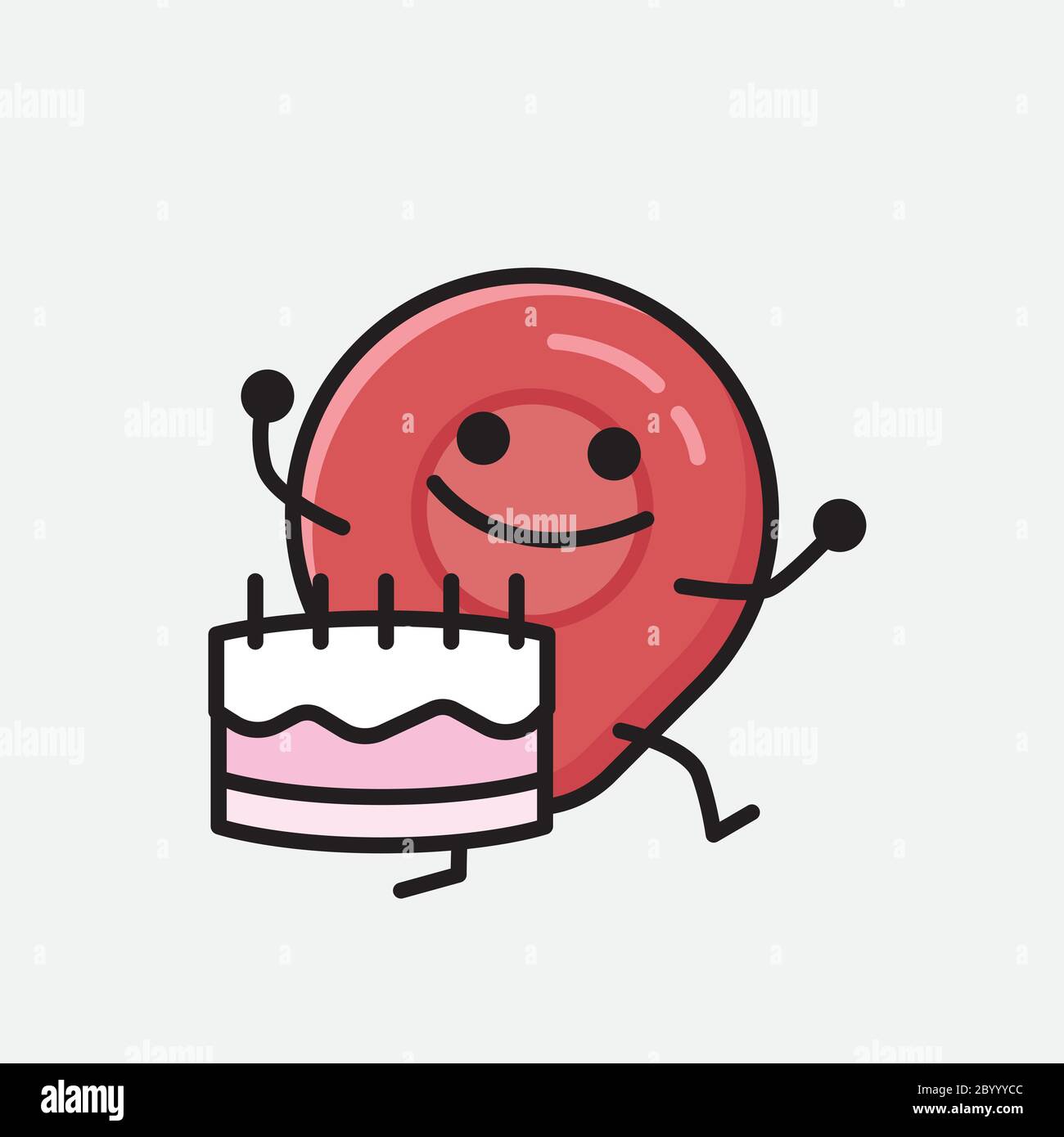 An illustration of Cute Green Tree Mascot Vector Character in Flat ...