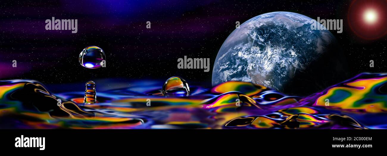 Planet water drop hi-res stock photography and images - Alamy