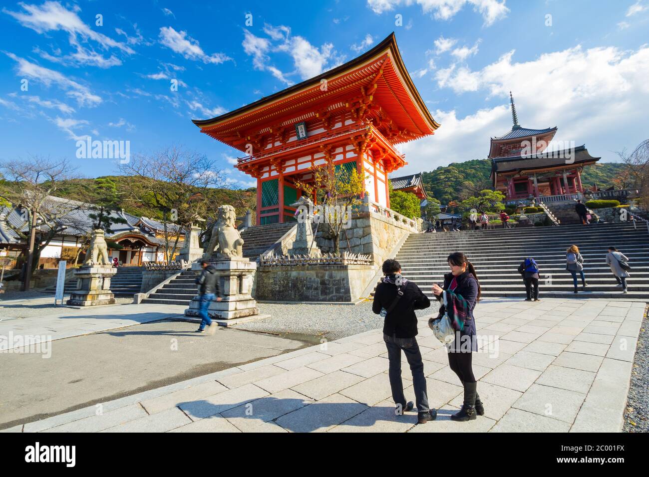 Kyoto japan december tourist kiyomizu dera temple hi-res stock ...