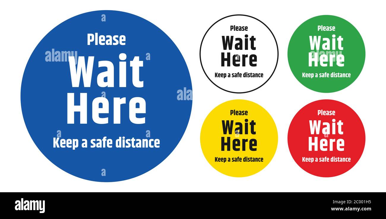 Notice please keep apart and practice social distancing to stop the ...