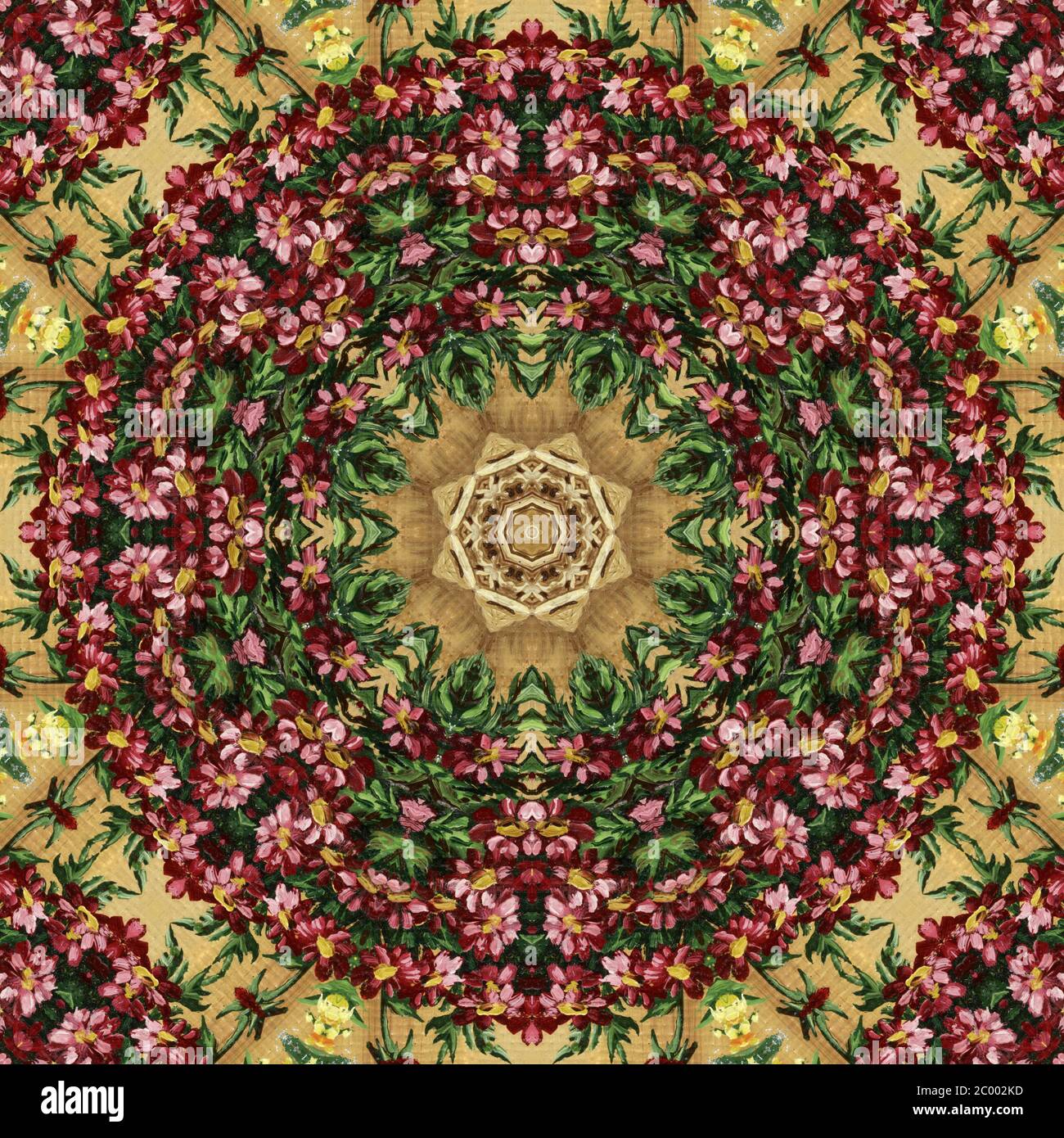Seamless floral pattern, oil painting Stock Photo - Alamy