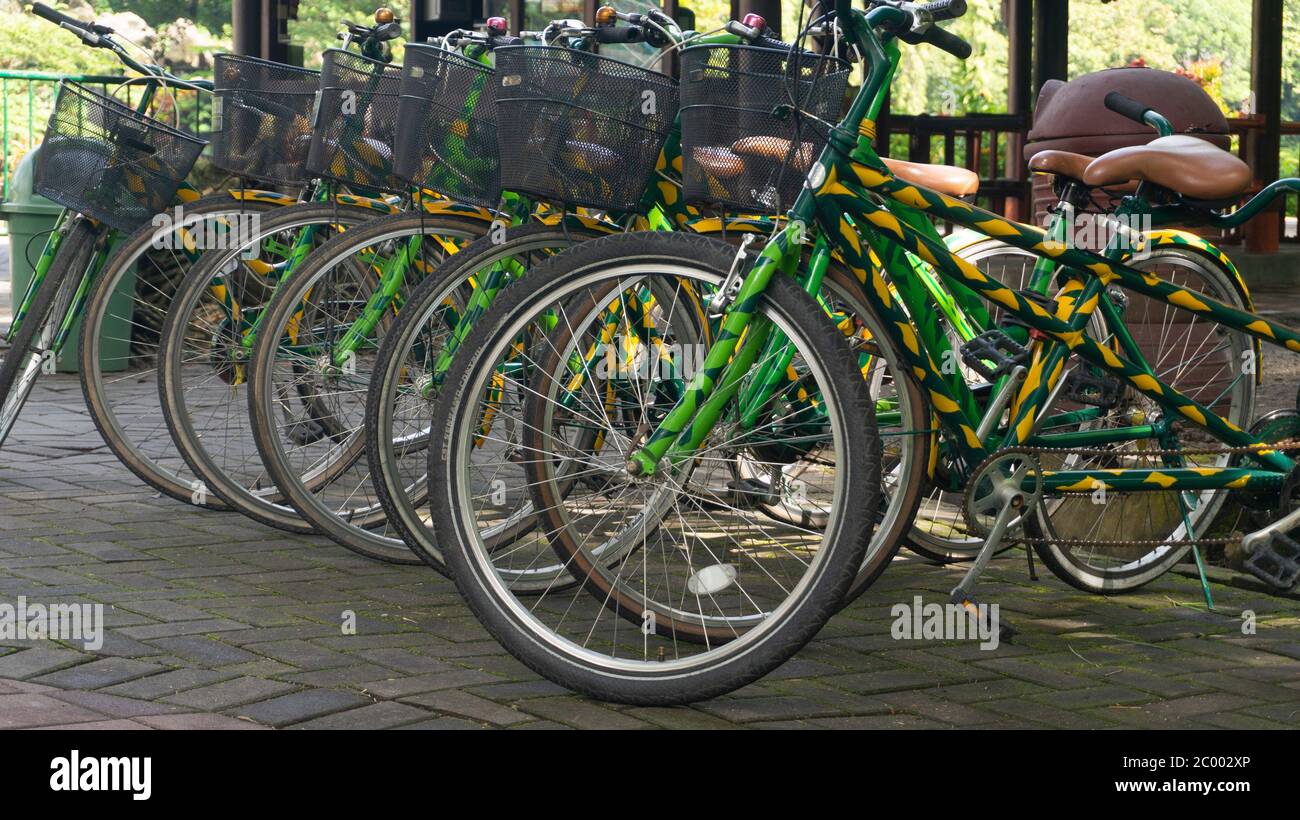 Rows of bikes hi-res stock photography and images - Alamy