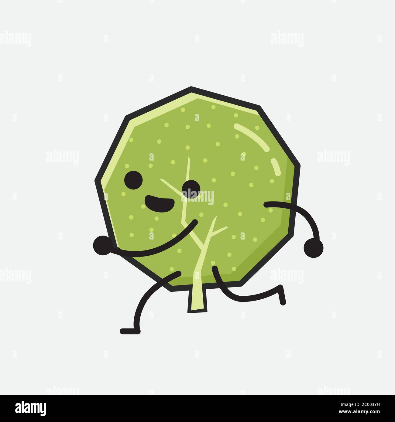 An illustration of Cute Green Tree Mascot Vector Character in Flat ...