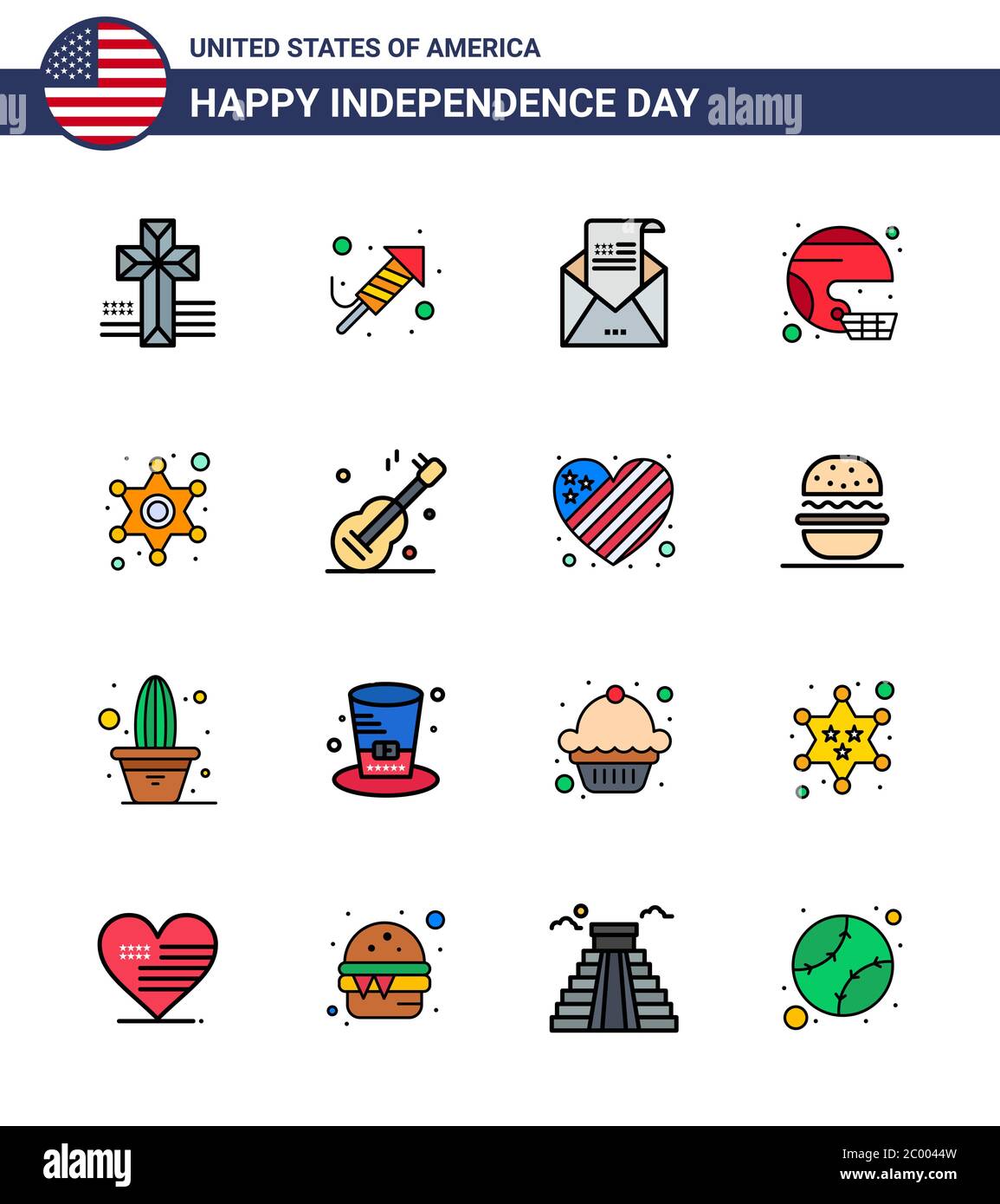 Independence day us flag cross Stock Vector Images - Alamy