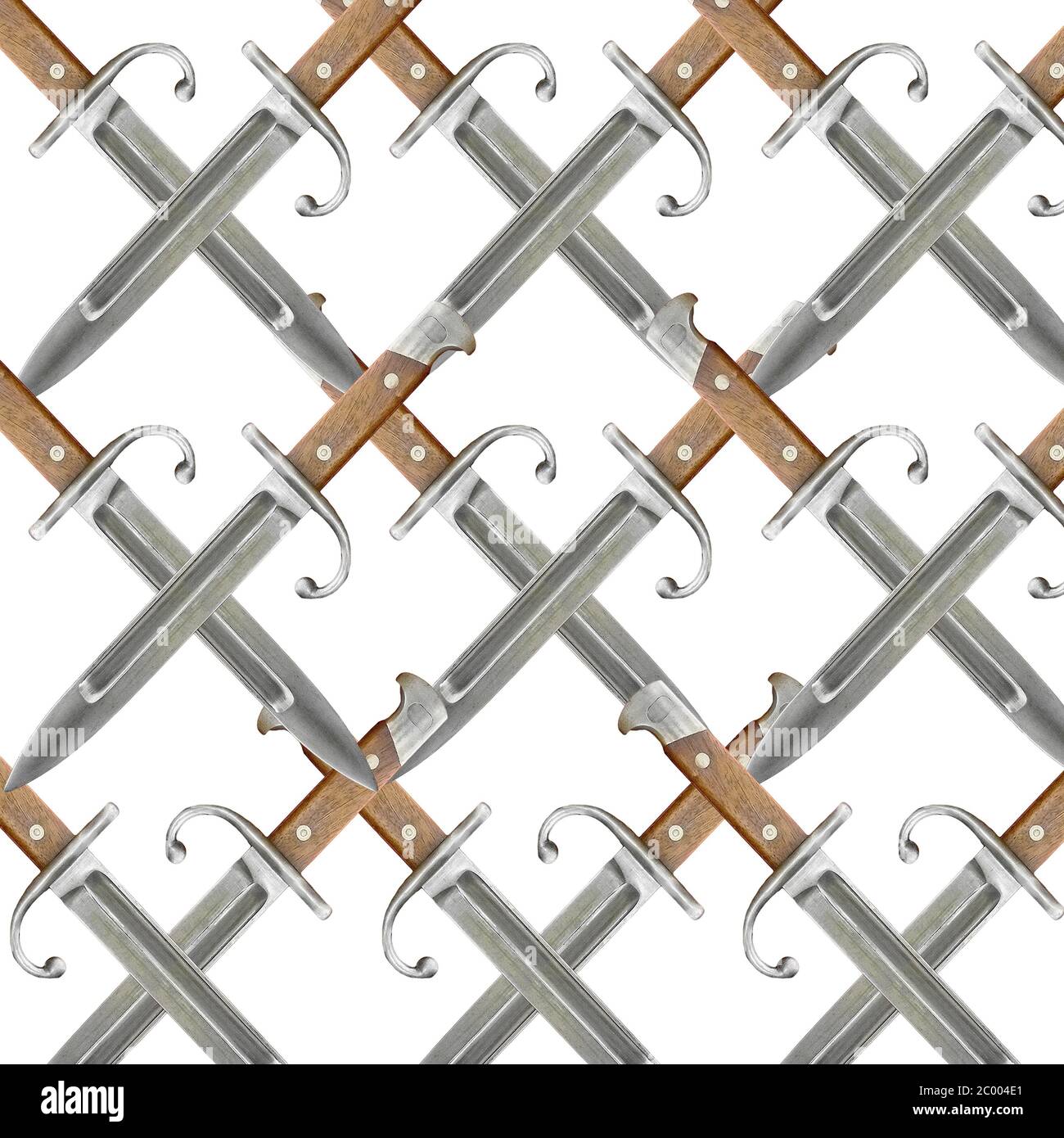 kitchen Knife pattern motif in geometric symmetric style against white ...