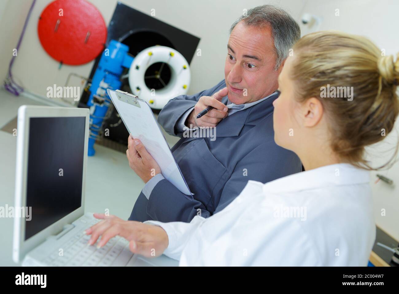 young aviation engineer and professor Stock Photo - Alamy