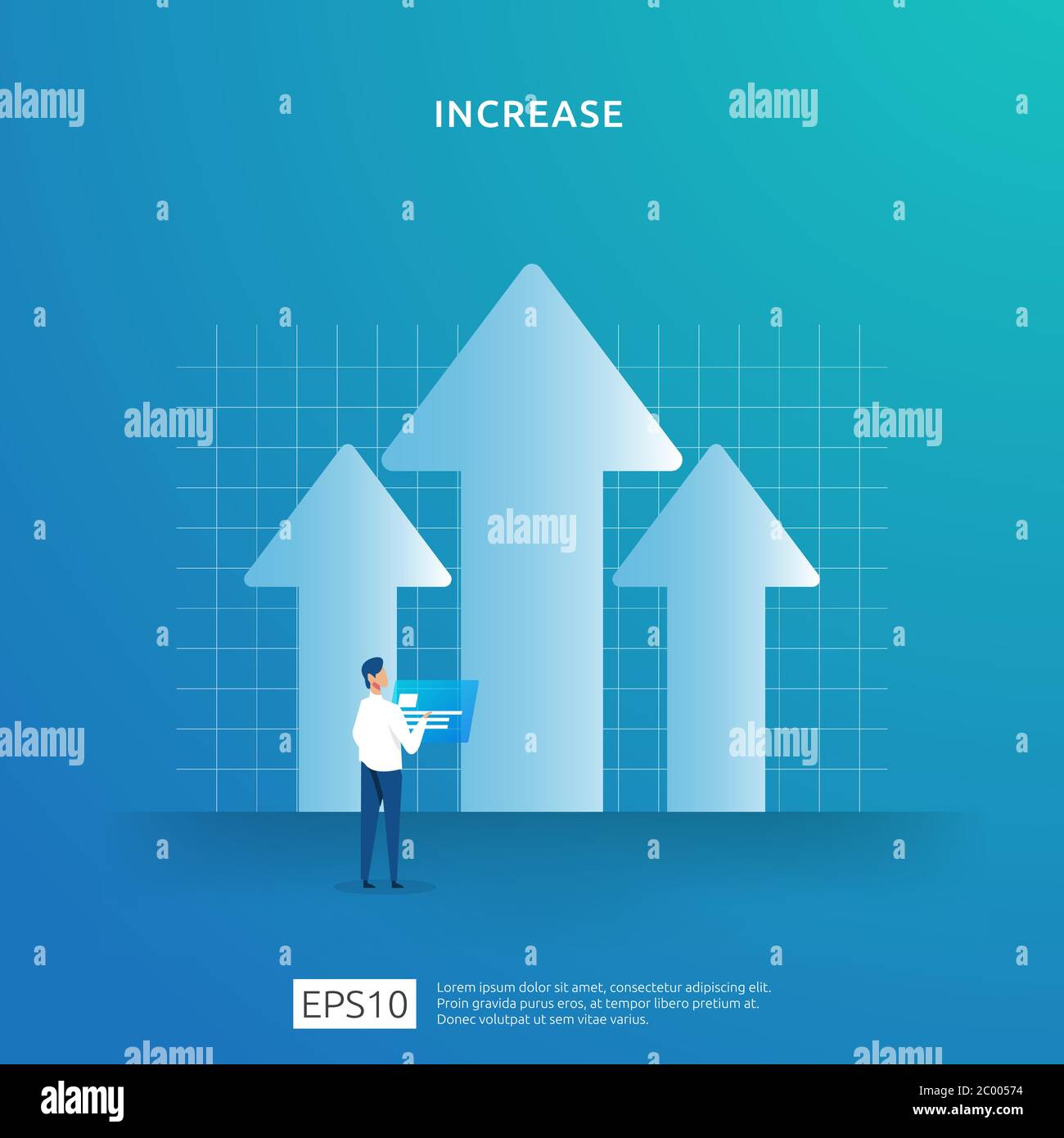 growth up arrow illustration concept. business profit grow or income ...