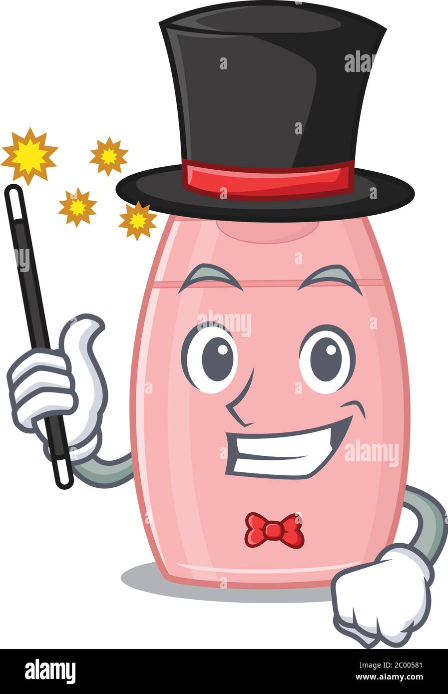 A gorgeous smart Magician of baby cream cartoon design style Stock ...