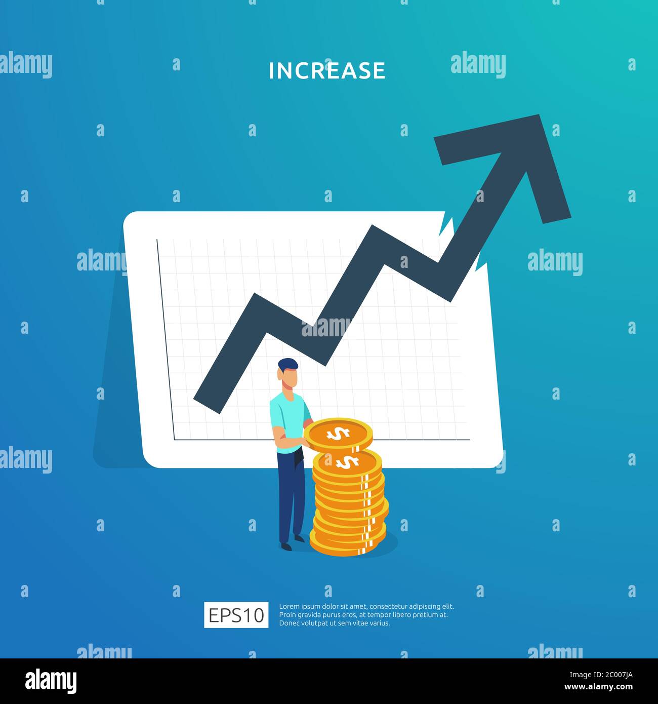 Finance performance of return on investment ROI. income salary rate ...