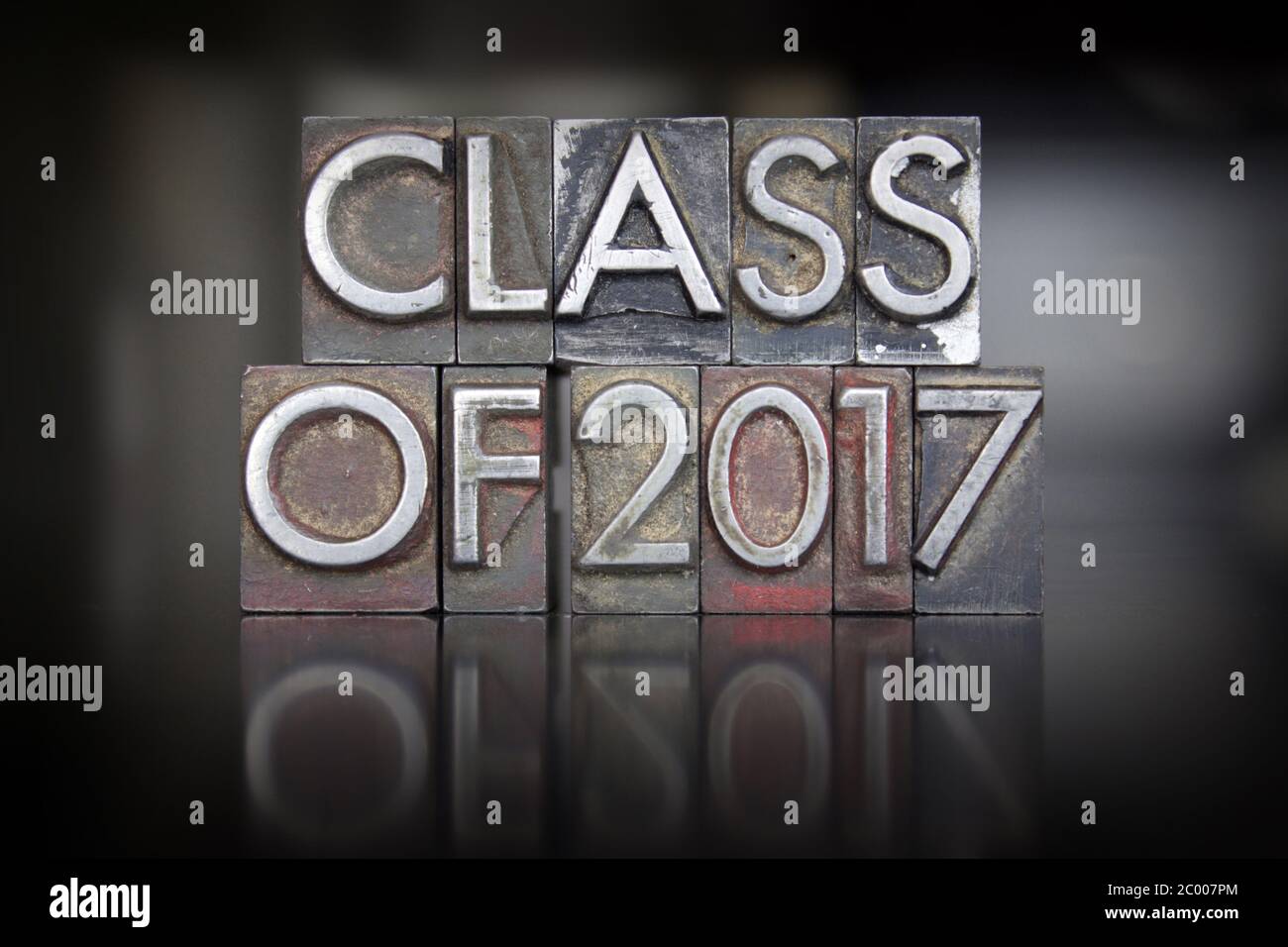 Class of 2017 Letterpress Stock Photo - Alamy
