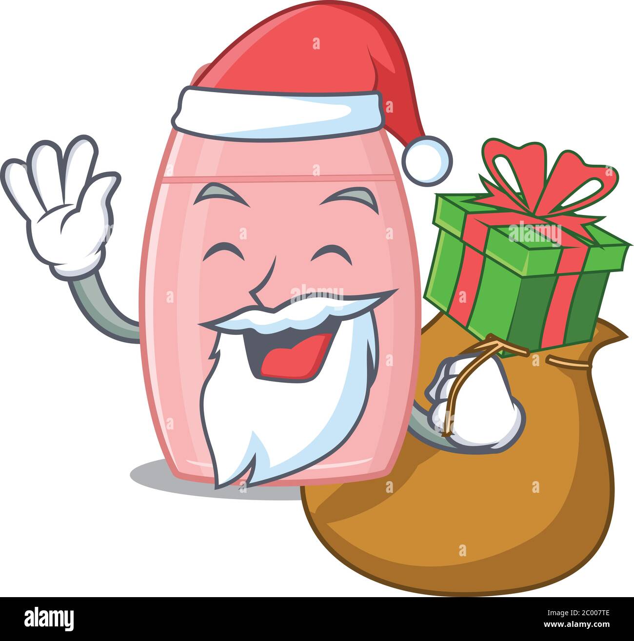 Cartoon design of baby cream Santa having Christmas gift Stock Vector ...