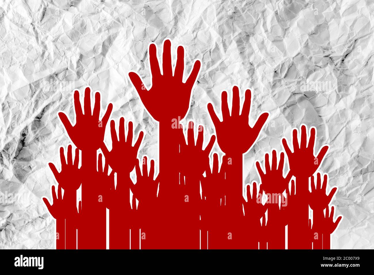 colorful silhouette hands background design Stock Photo - Alamy