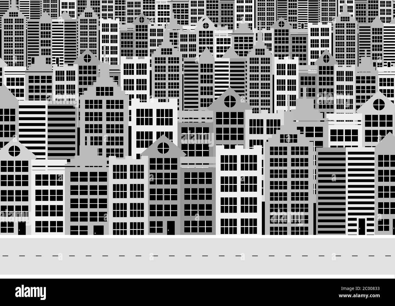 Colorful Cityscape Town city building design Stock Photo - Alamy