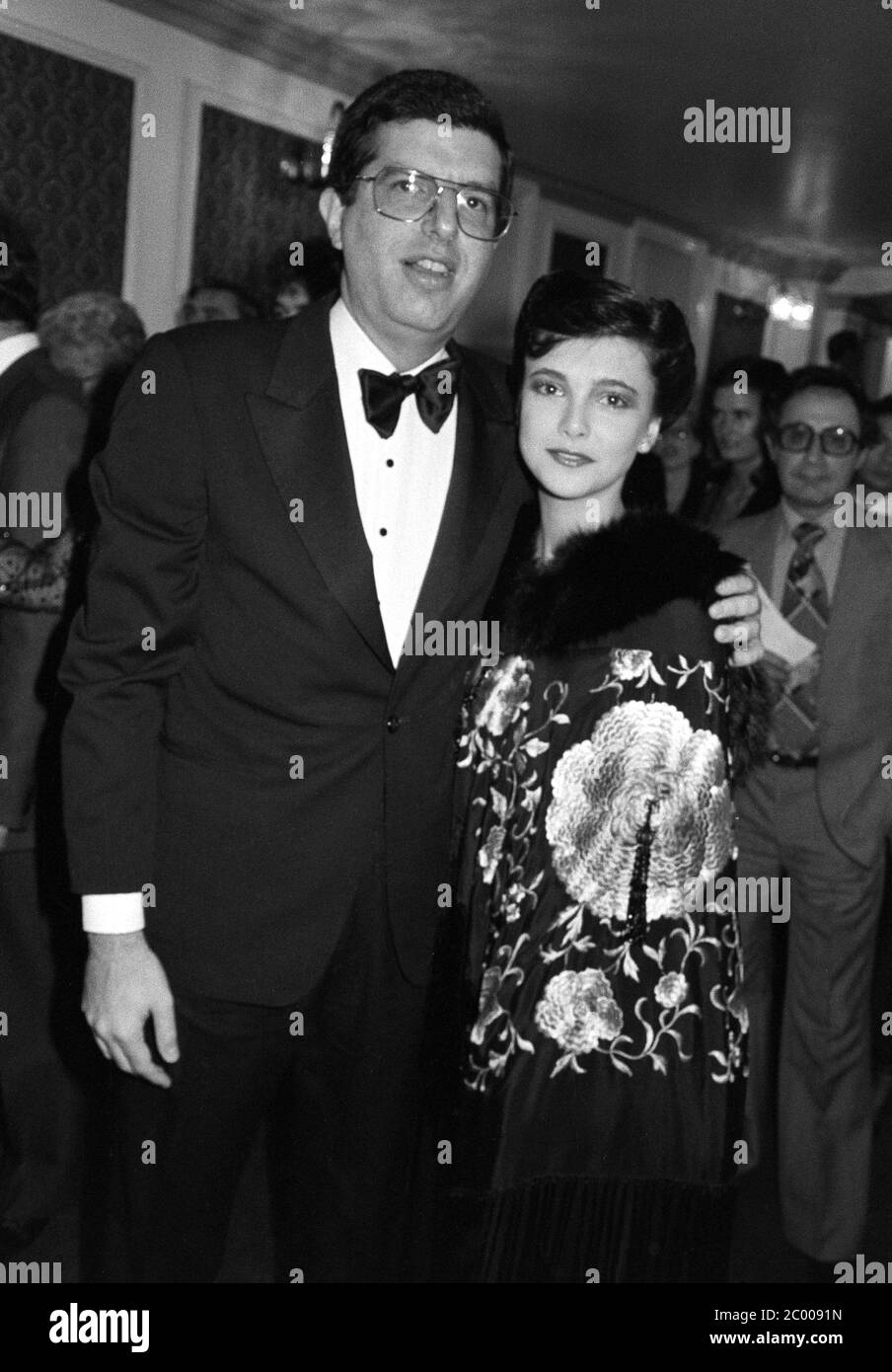 LONDON, UK. Sept 1980: Composer Marvin Hamlisch & actress Emma Samms at ...