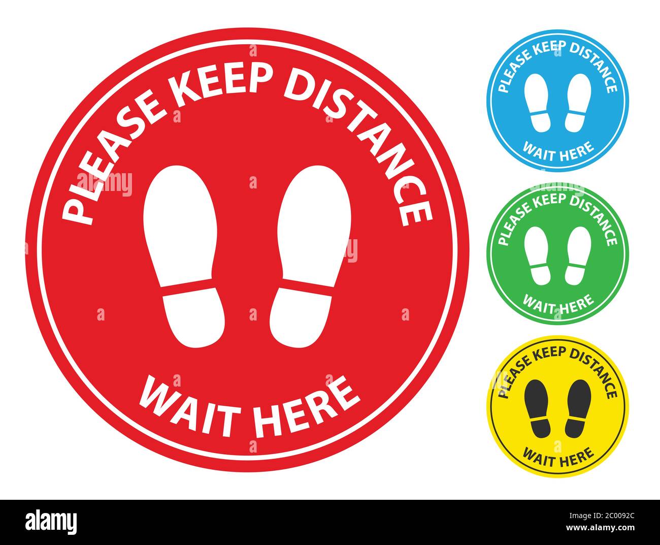 Notice please keep apart and practice social distancing to stop the ...