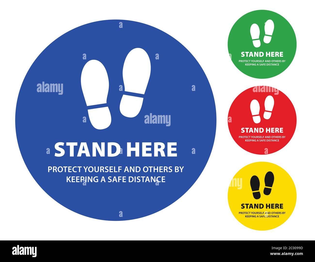 Notice please keep apart and practice social distancing to stop the ...