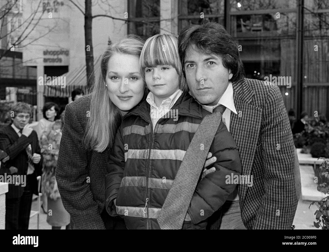 LONDON, UK. April 1980: Actors Dustin Hoffman, Meryl Streep & Justin ...