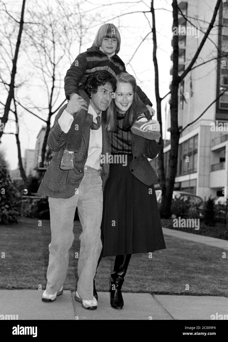 LONDON, UK. April 1980: Actors Dustin Hoffman, Meryl Streep & Justin ...