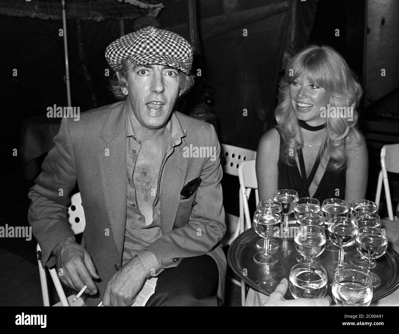 LONDON, UK. July 1980: Comedian Peter Cook at party for "Can't Stop the ...