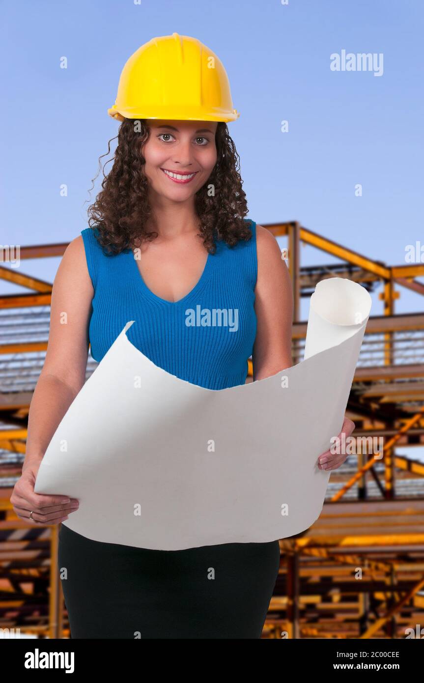 Female Construction Worker Stock Photo - Alamy