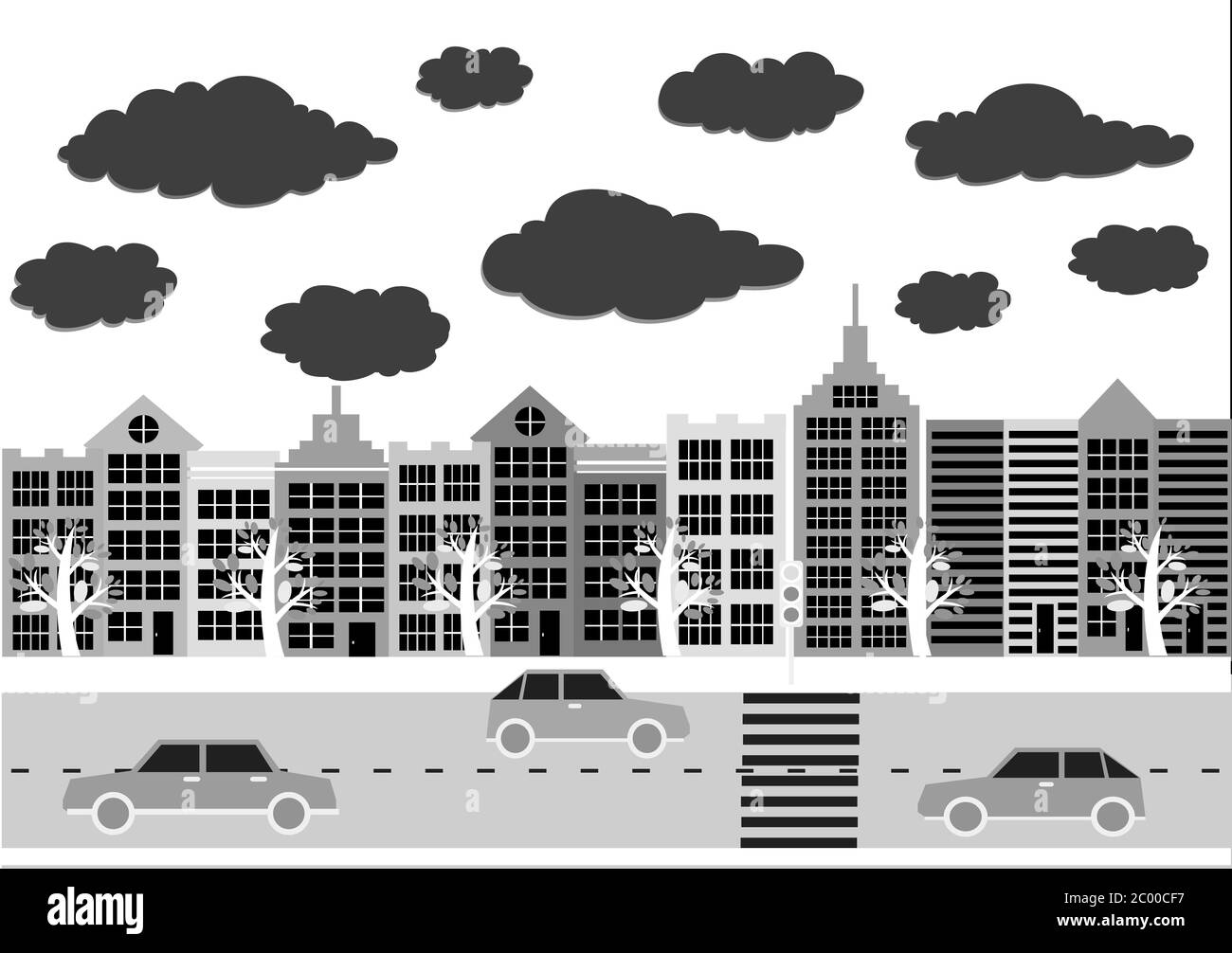 Colorful Cityscape Town city building design Stock Photo - Alamy