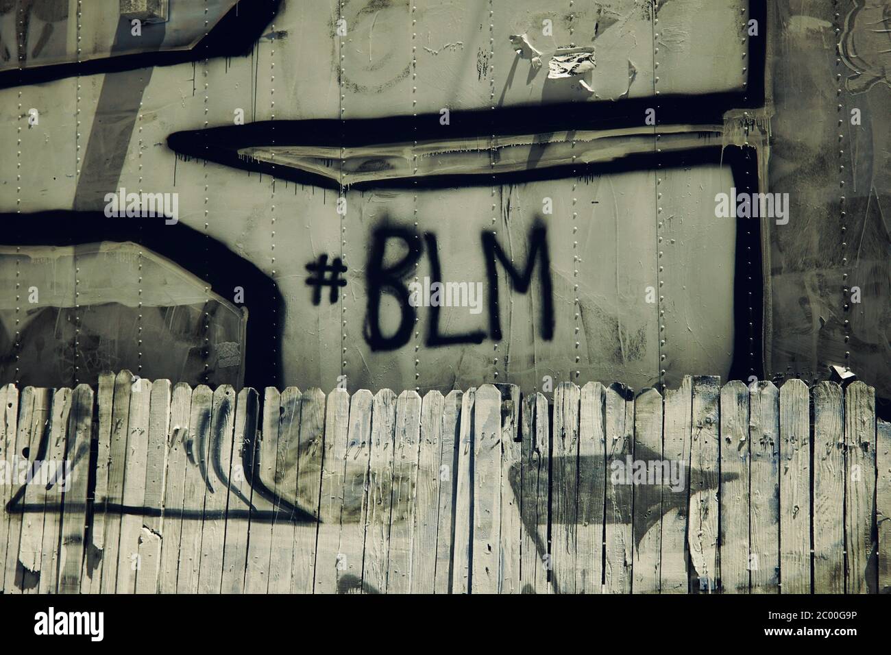 Blm spray painted graffiti hi-res stock photography and images - Alamy