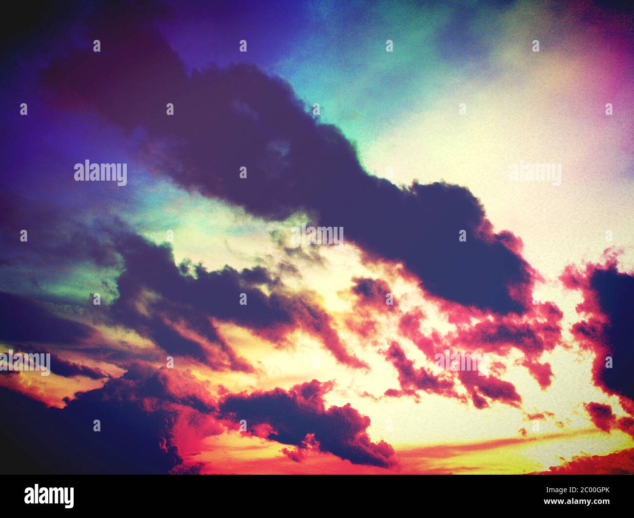 sky clouds season color beautiful edit in filtered images Stock Photo ...