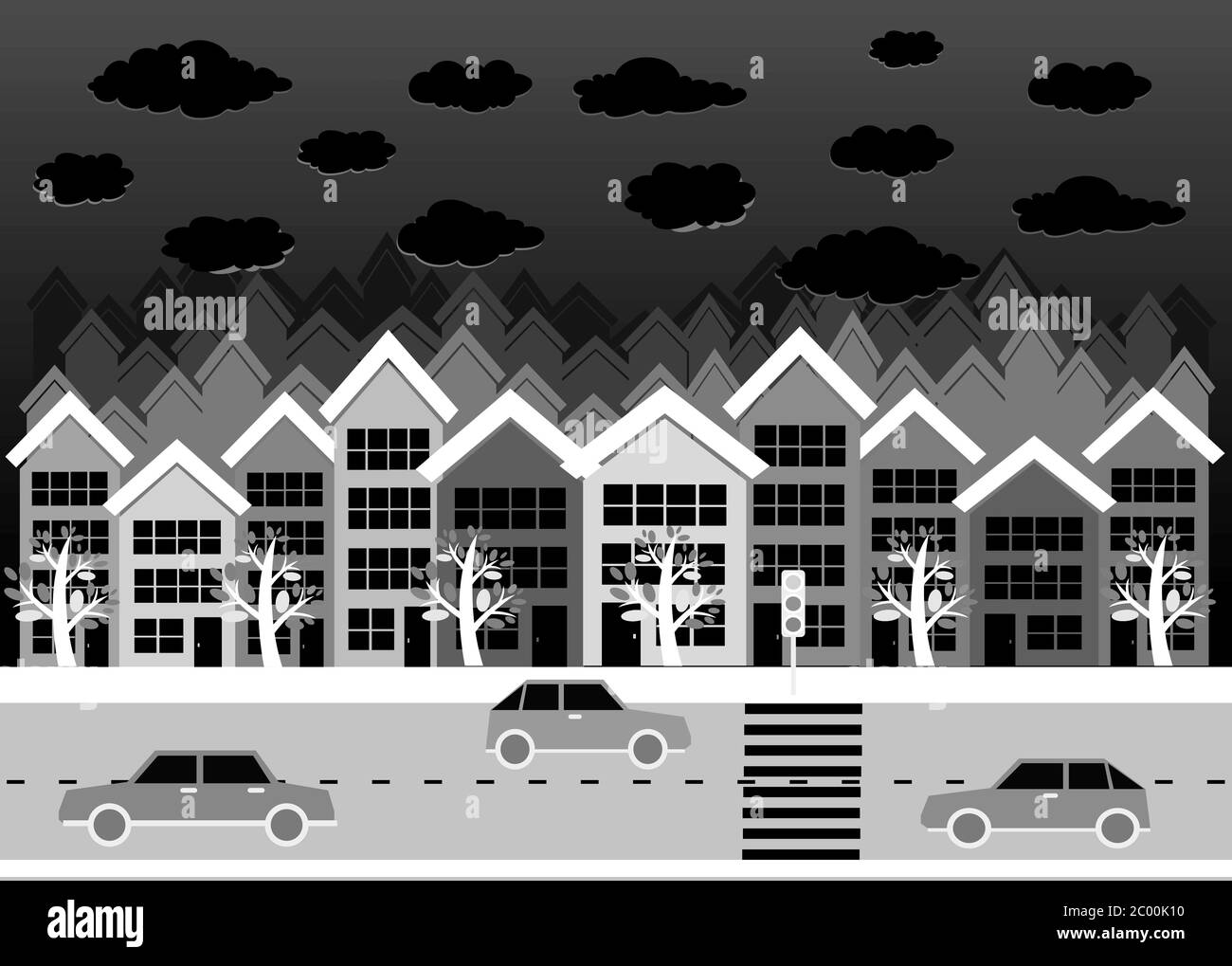 Colorful Cityscape Town city building design Stock Photo - Alamy