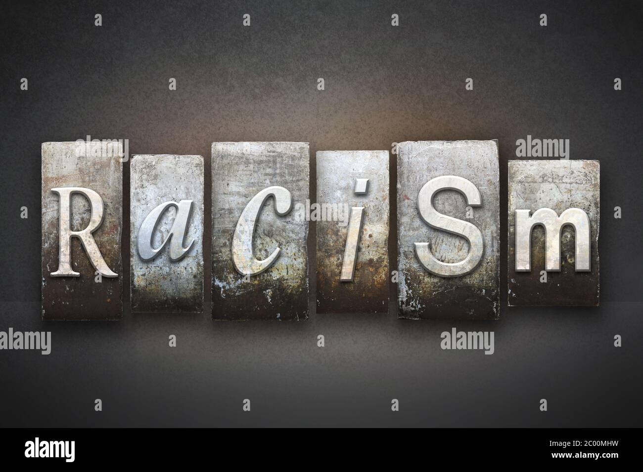 Racism Theme Letterpress Stock Photo - Alamy