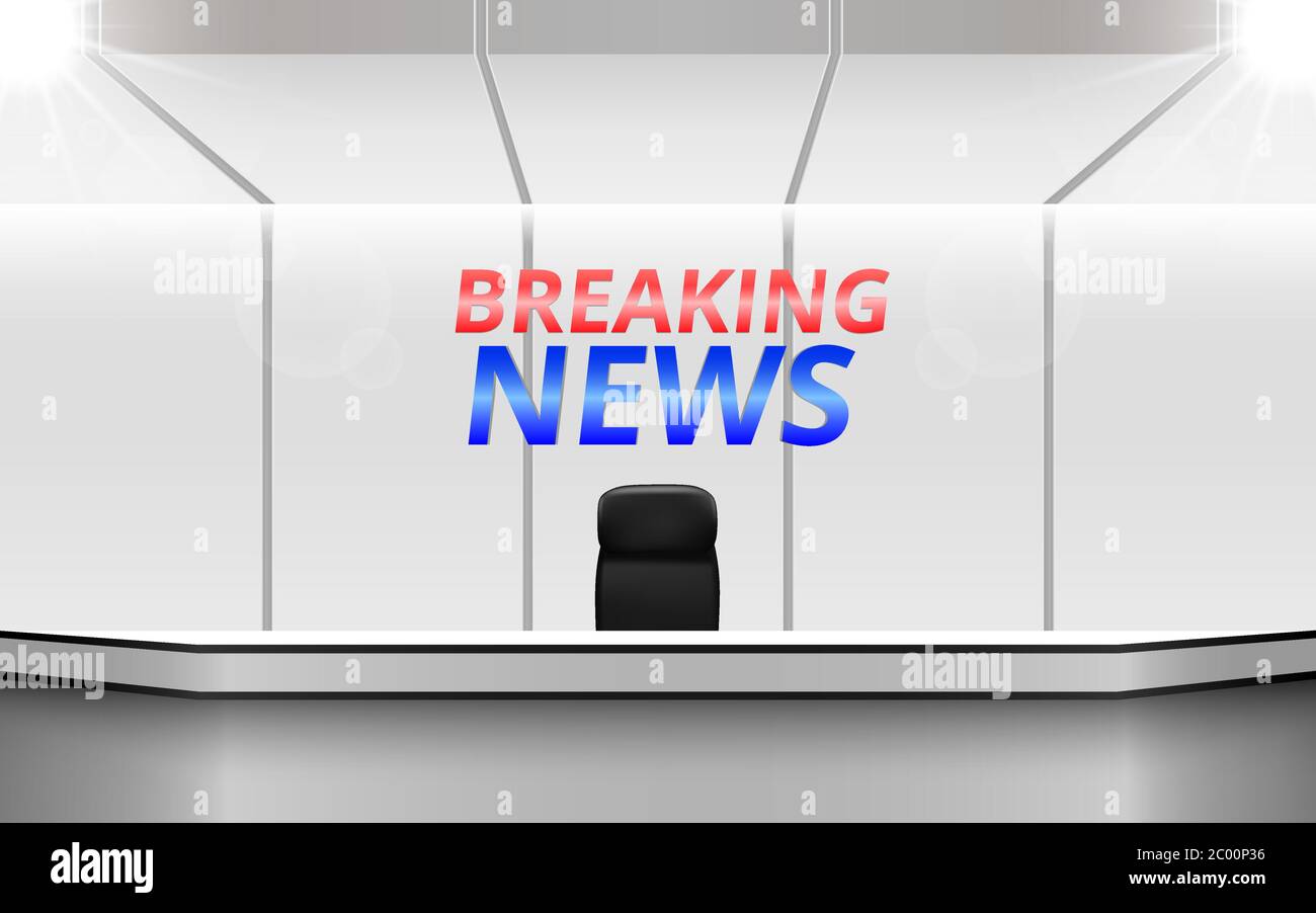 Virtual tv studio news set Stock Vector Images - Alamy