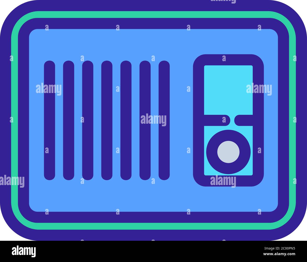intercom door bell equipment icon vector outline illustration Stock ...