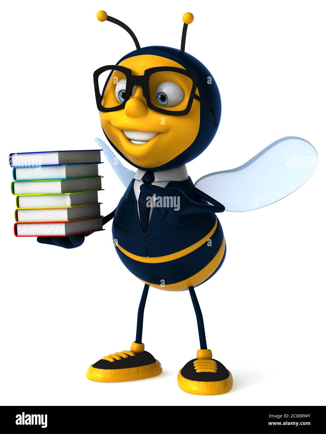 3D Illustration of a business bee Stock Photo - Alamy
