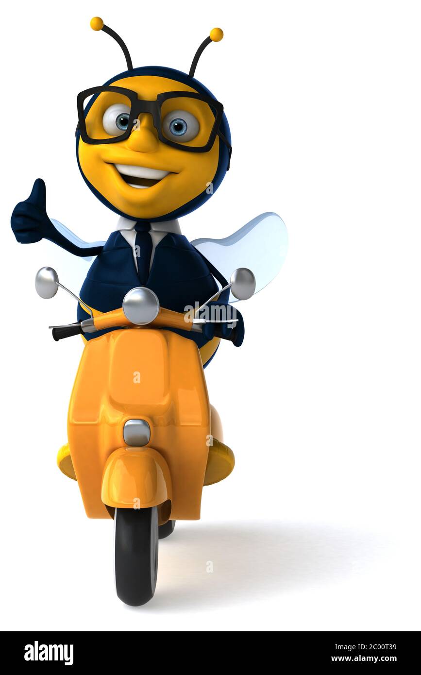 3D Illustration of a business bee Stock Photo - Alamy