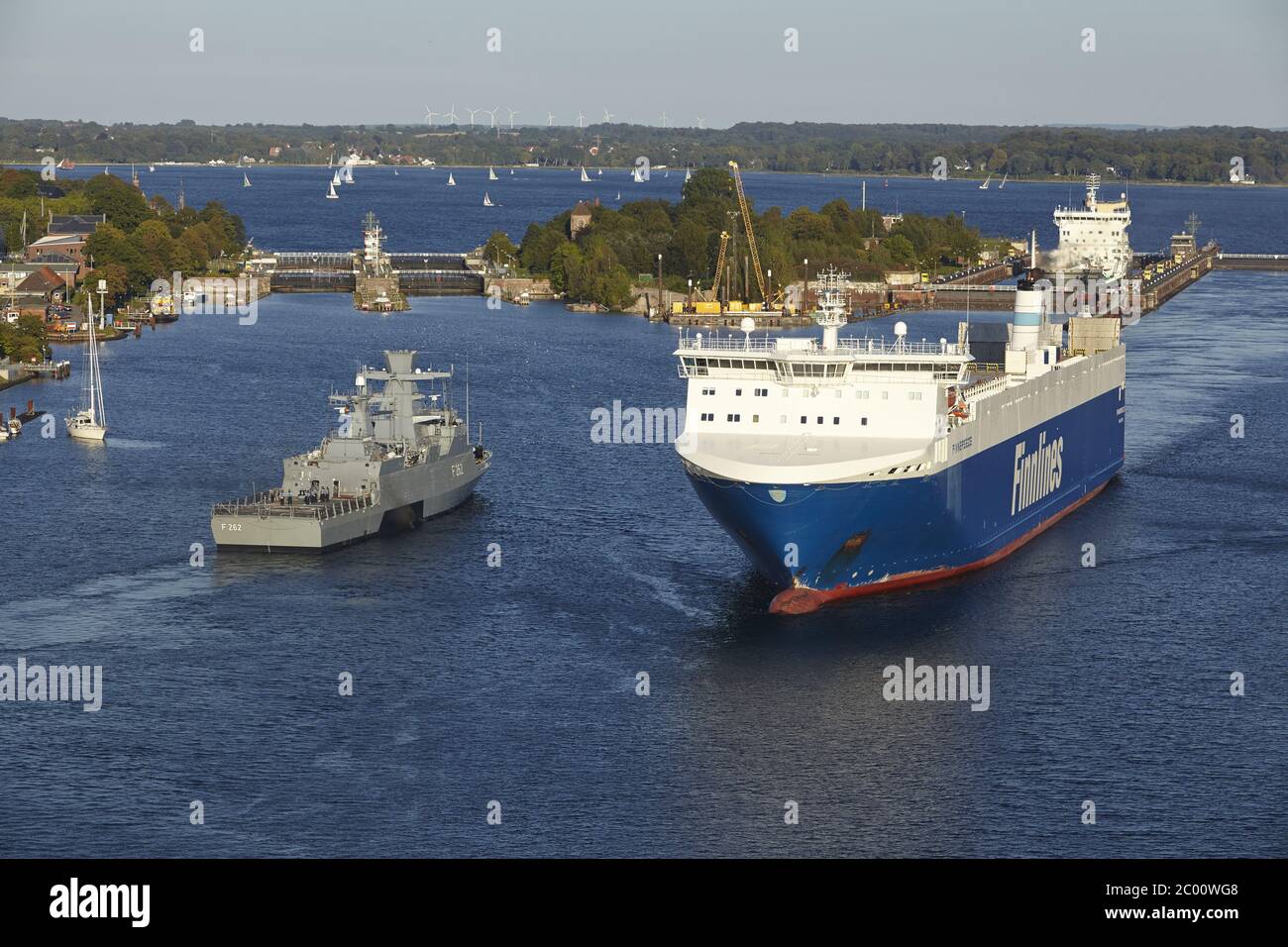 Kiel - Ro-Ro cargo ship on the Kiel Canal Stock Photo - Alamy