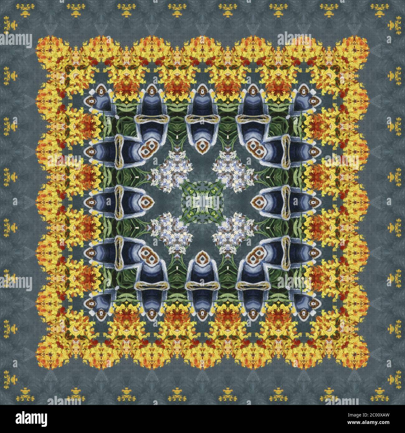 Seamless floral pattern, oil painting Stock Photo - Alamy