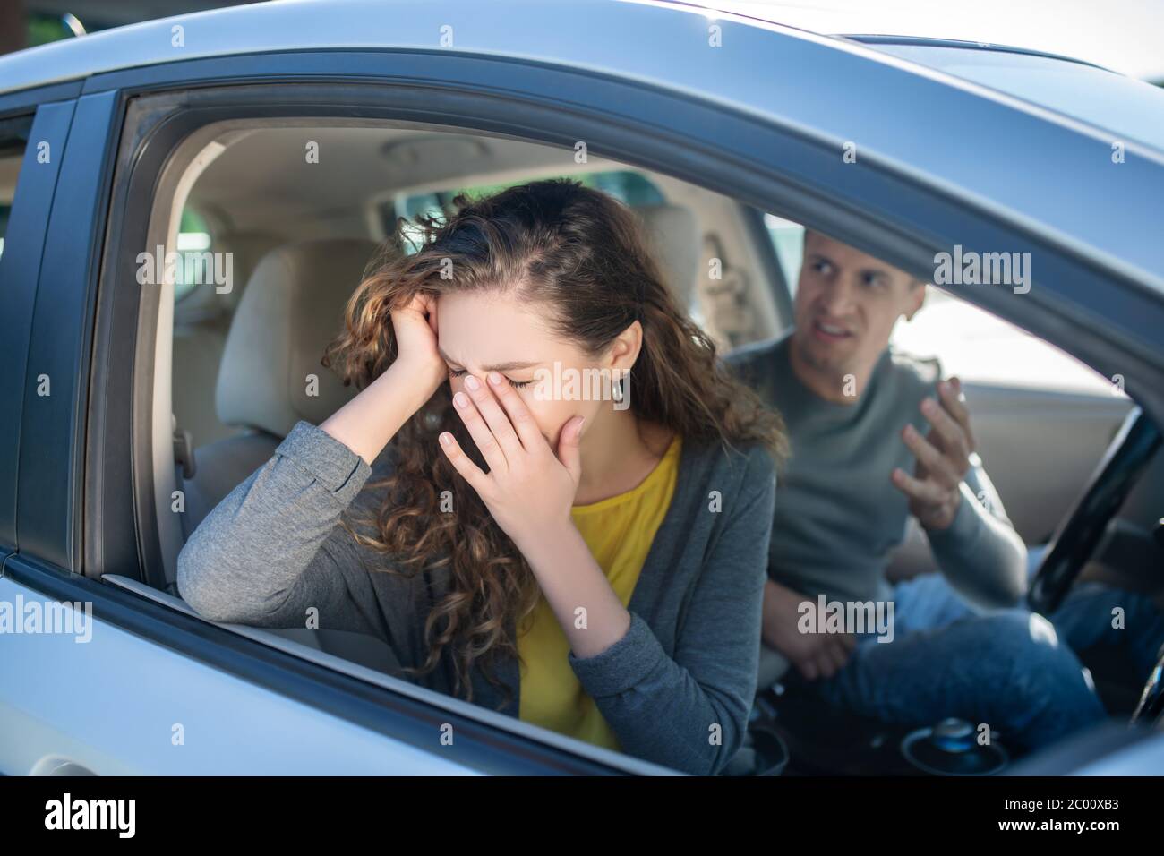 Angry man driving car hi-res stock photography and images - Alamy