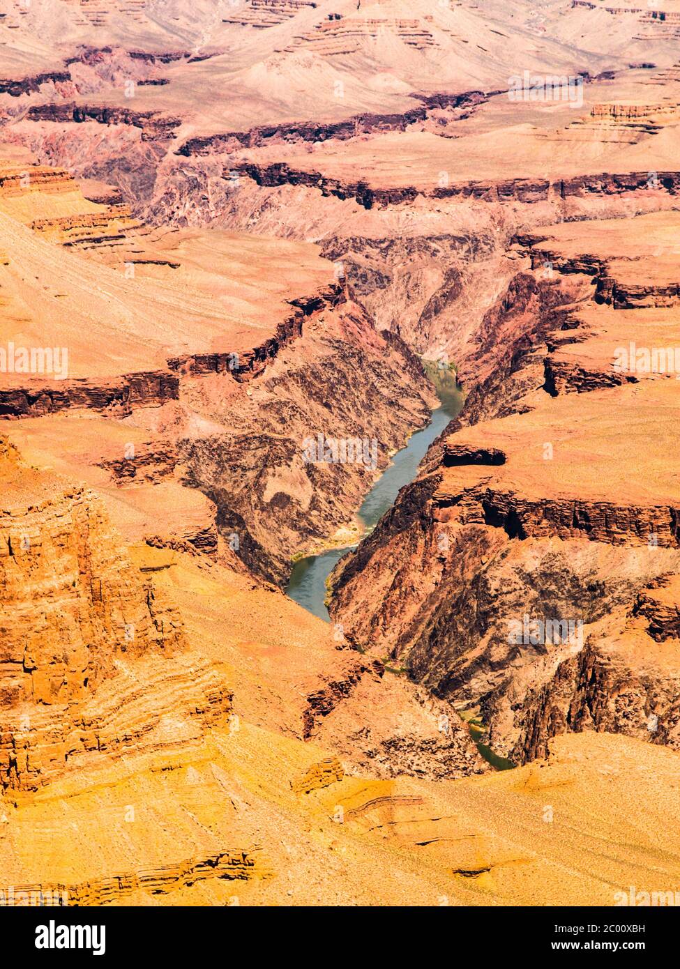 Red rocks of Grand Canyon of river Colorado, Arizona, USA Stock Photo ...