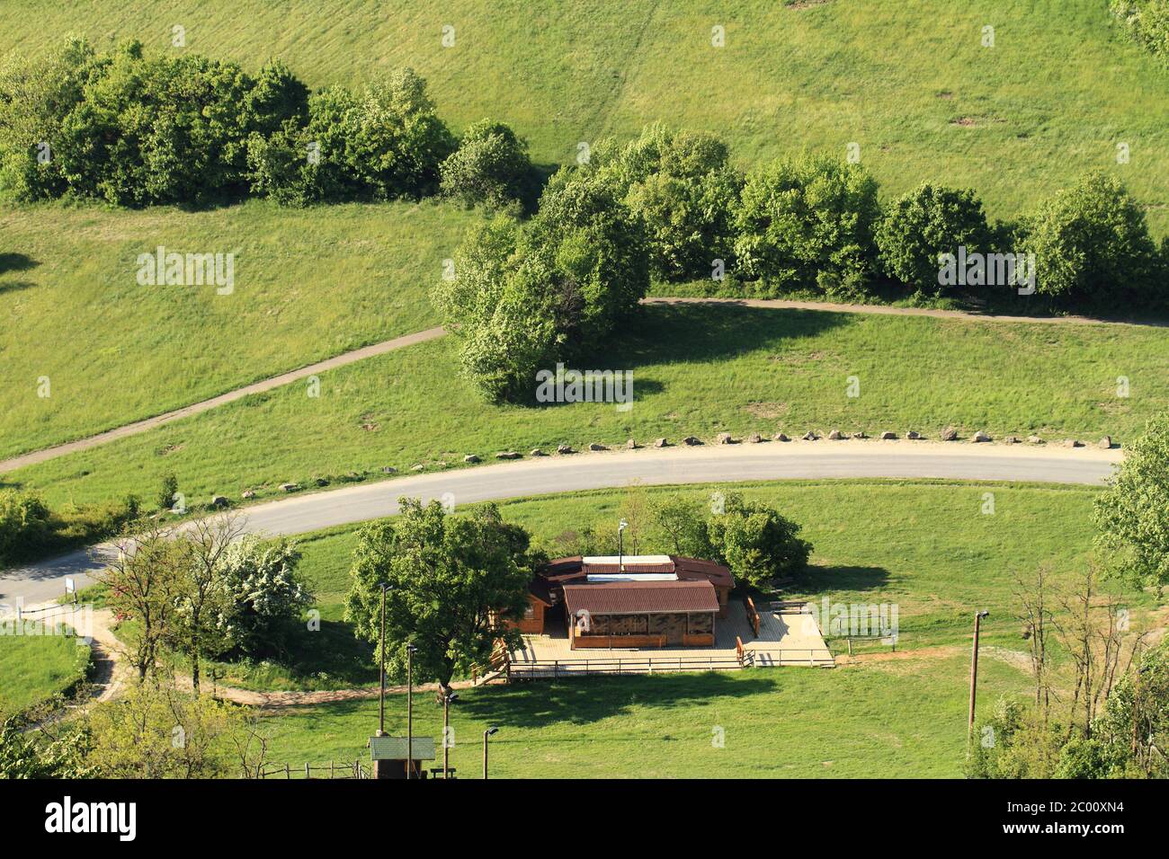 Bright sunny farm view hi-res stock photography and images - Alamy