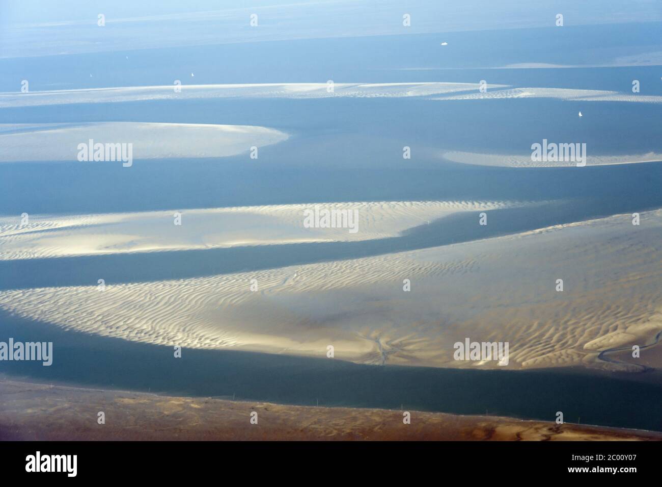 Aerial view of the Schleswig-Holstein Wadden Sea Stock Photo - Alamy