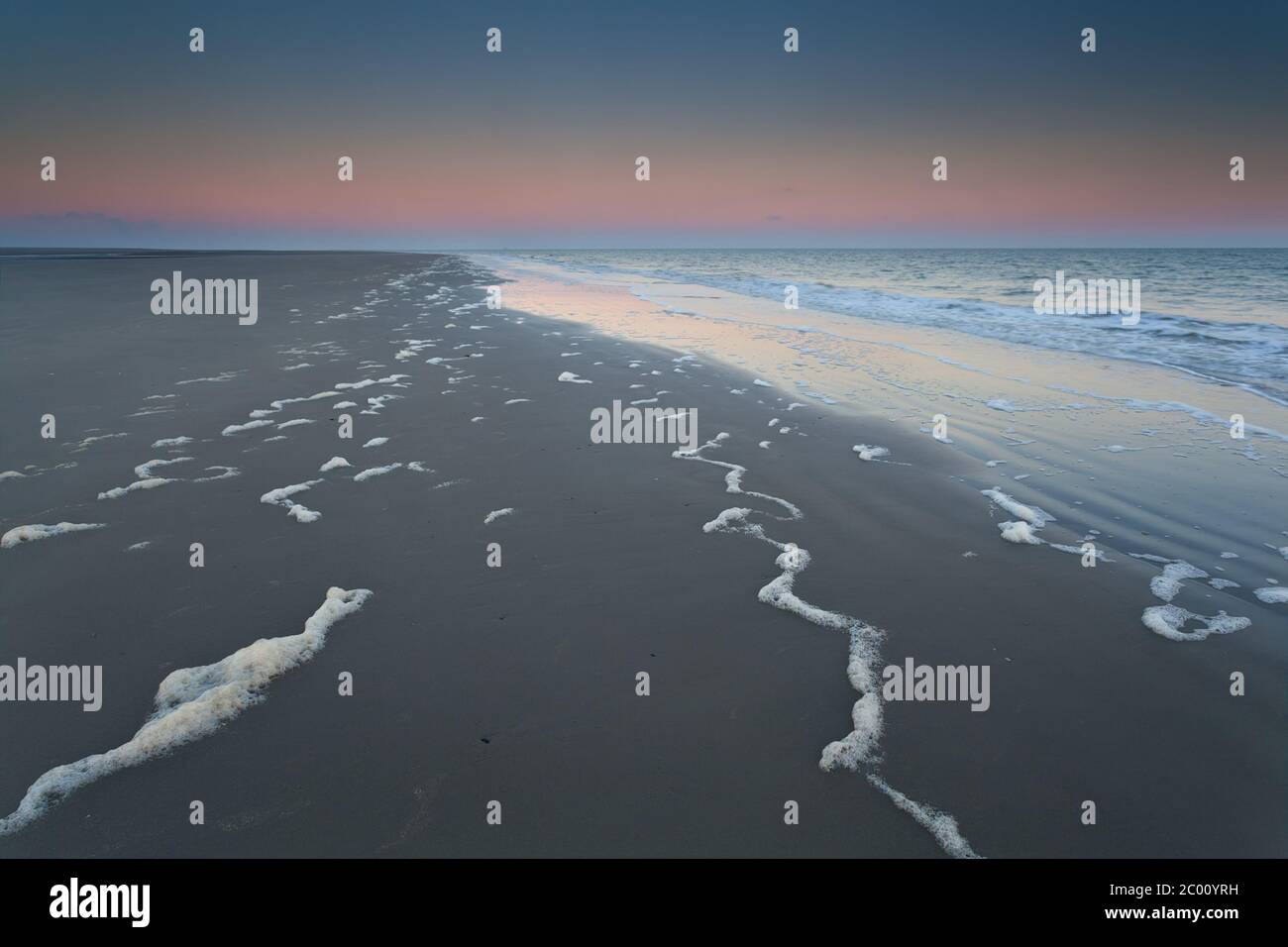 low tide on North sea at sunrise Stock Photo - Alamy