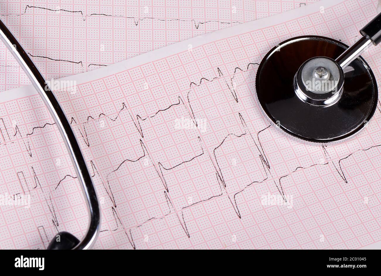 The tape with the cardiogram of a man Stock Photo - Alamy