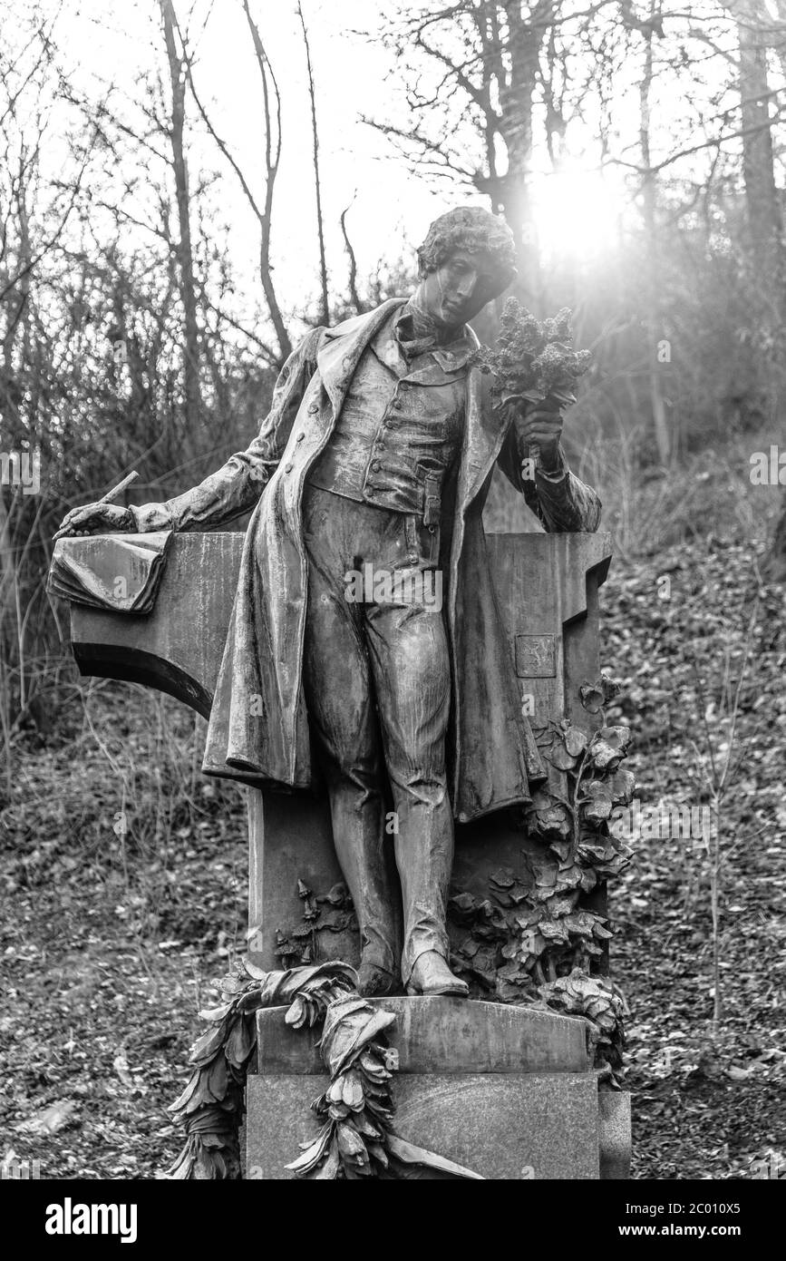 PRAGUE, CZECH REPUBLIC - FEBRUARY 08, 2020: Monument of Karel Hynek ...