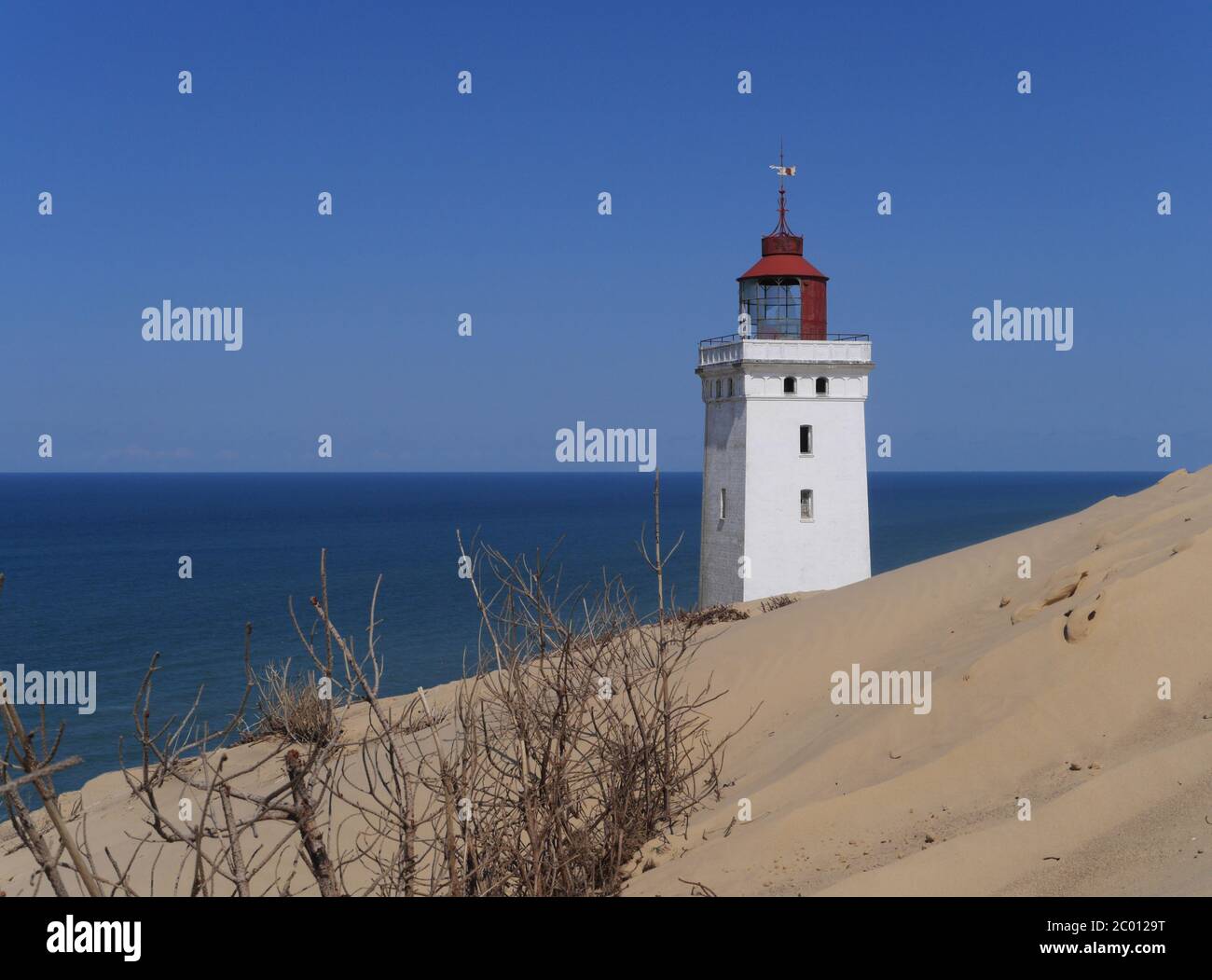 View of rubjerg knude lighthouse at north sea hi-res stock photography ...